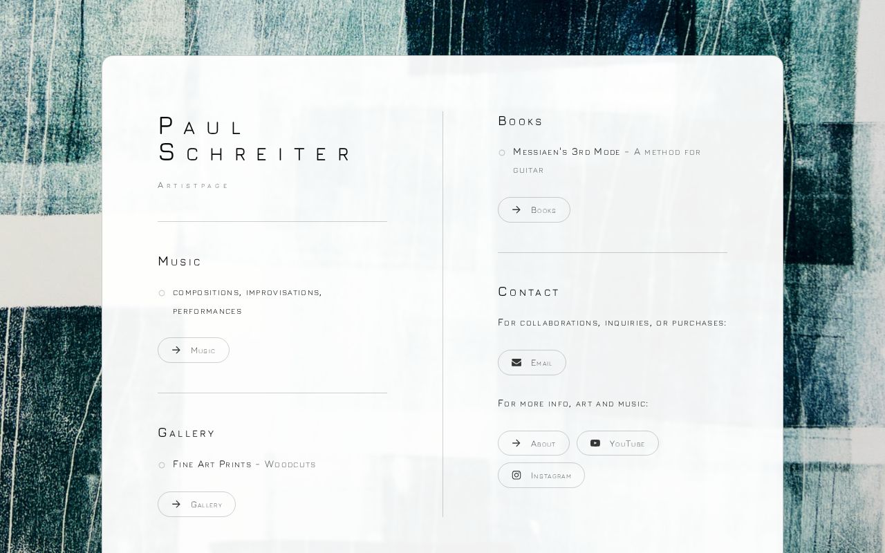 Paul Schreiter | fine artist, jazz musician, writer